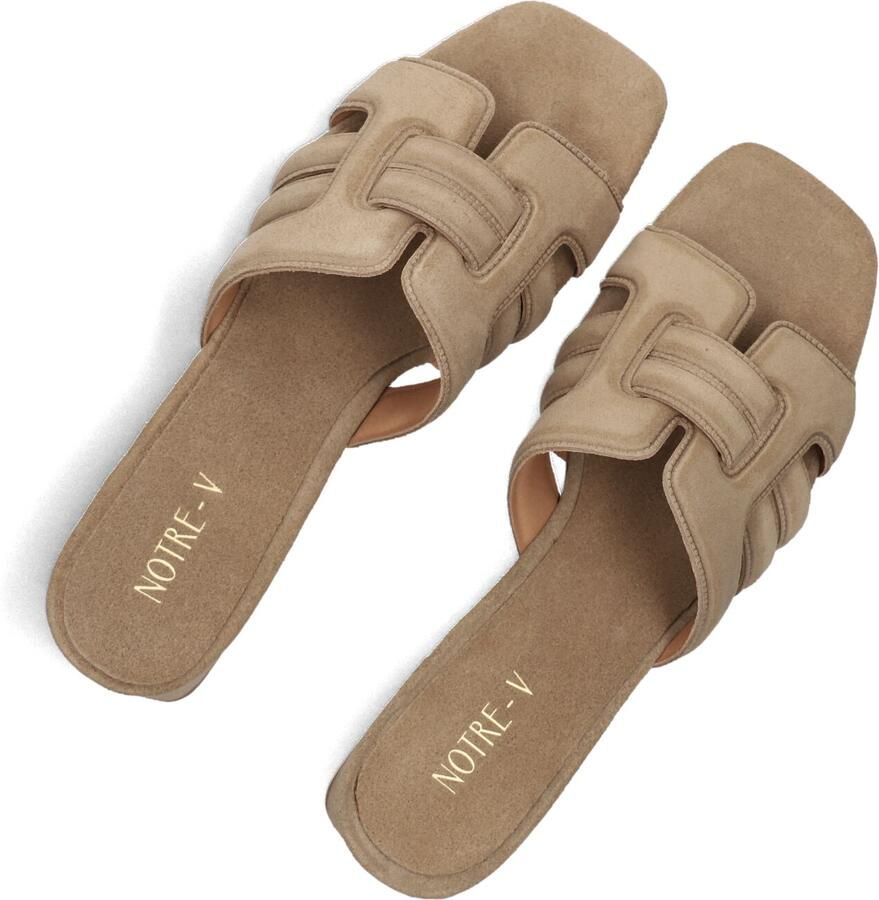 NOTRE-V Beige Slippers Nv-1010 - Schoenen.nl