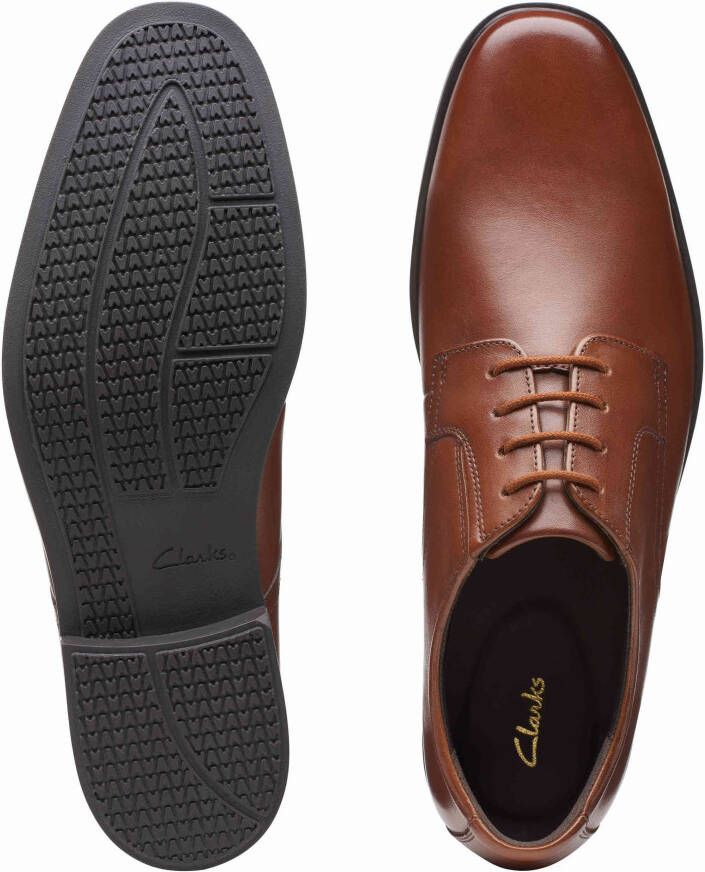 Clarks Veterschoenen HOWARD WALK met leren binnenzool - Schoenen.nl