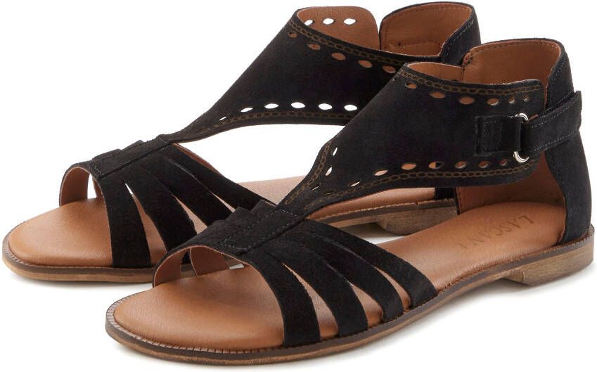 Lascana Sandalen Sandalette zomerschoen van hoogwaardig leer met kleine ...