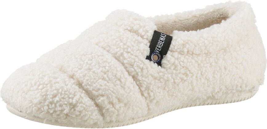 VERBENAS Pluchen pantoffels met merkje - Schoenen.nl