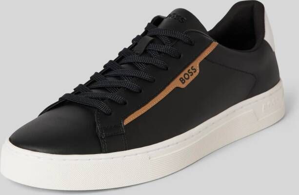 Boss Leren sneakers met labeldetails model 'Rhys_Tenn' - Schoenen.nl