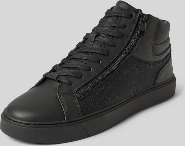 CK Calvin Klein High top leren sneakers met ritssluiting model 'LACE UP ...