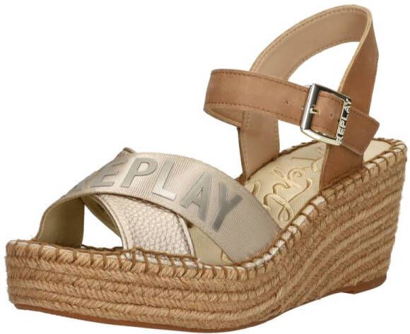 Replay Susan Cross Sandalen Touwzool cognac - Schoenen.nl