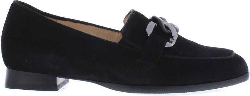 Hassi-A Hassia 4 300846 0100 Zwarte mocassin wijdte H met een uitneembaar voetbed - Schoenen.nl