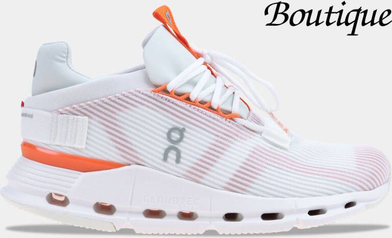 On Cloudnova Wit Oranje Dames - Schoenen.nl