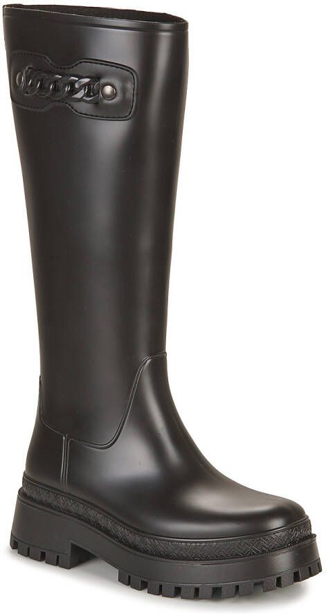 Lemon Jelly Gilmore Glanzende PVC Laars Zwart Dames - Schoenen.nl