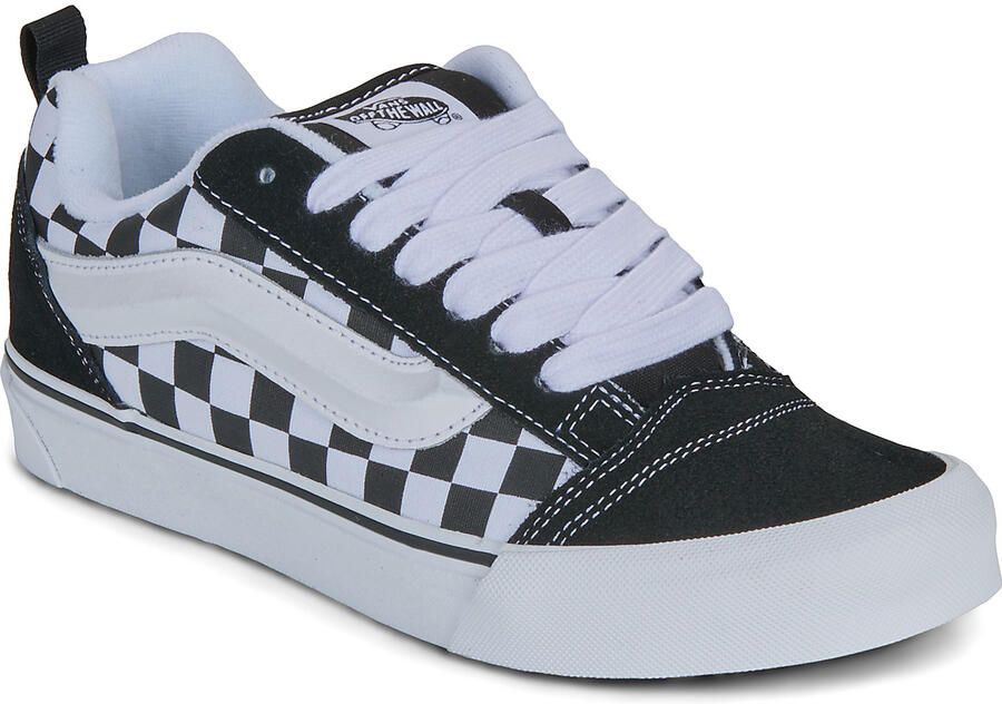 Vans Lage Sneakers Knu Skool CHECKERBOARD BLACK TRUE WHITE - Schoenen.nl