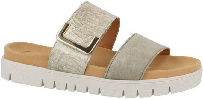 Gabor Dames Slippers 83.740.92 Taupe - Schoenen.nl