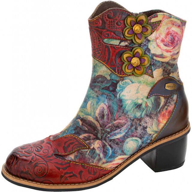 Laura vita Enkellaarsje met prachtig bloemendessin Rood Blauw ...