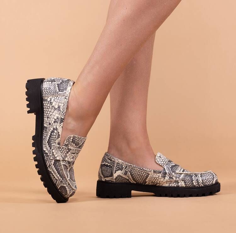 Monique Smit Beau Loafer Snake - Schoenen.nl