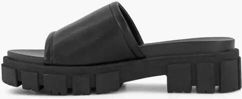 Oxmox Zwarte chunky slipper - Schoenen.nl