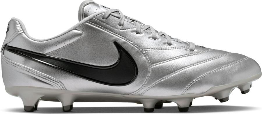 Nike Tiempo Ligera Pro Gras Voetbalschoenen (FG) Metallic Zilver Zwart ...