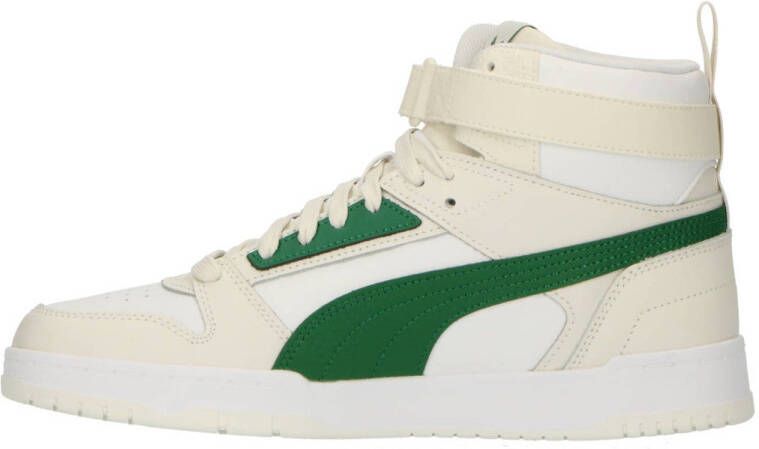 PUMA RBD Game Halfhoge Sneaker Mannen Wit groen beige - Schoenen.nl