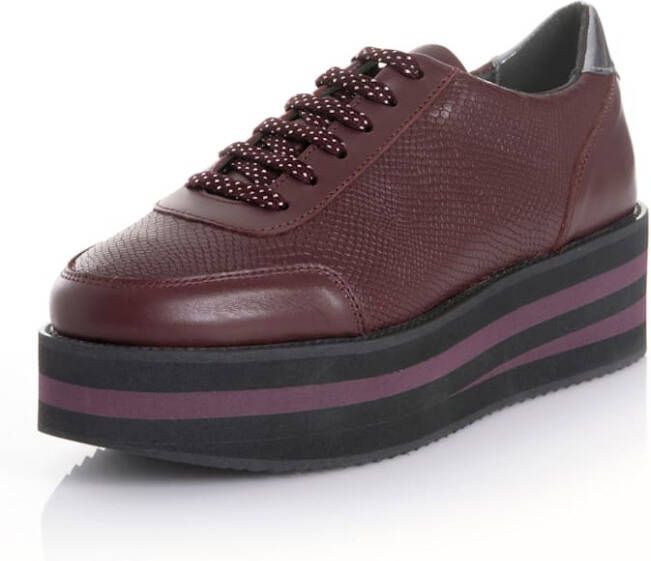 Alba moda Sneaker met trendy plateauzool Bordeaux - Schoenen.nl
