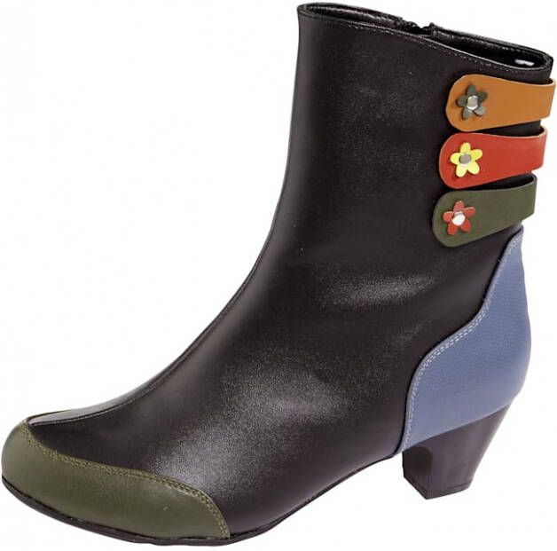 Liva Loop Enkellaarsje in een harmonieuze kleurencombinatie Zwart Blauw ...