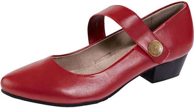 Liva Loop Pump met klittenband op de wreef Rood - Schoenen.nl