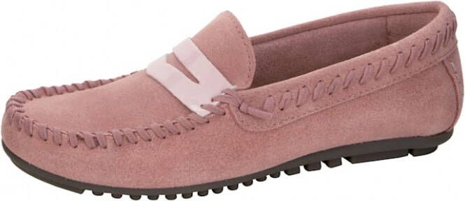 Studio W Mocassin van een mooie leermix Oudroze - Schoenen.nl